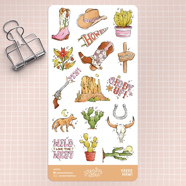 Western Stickers - Etsy