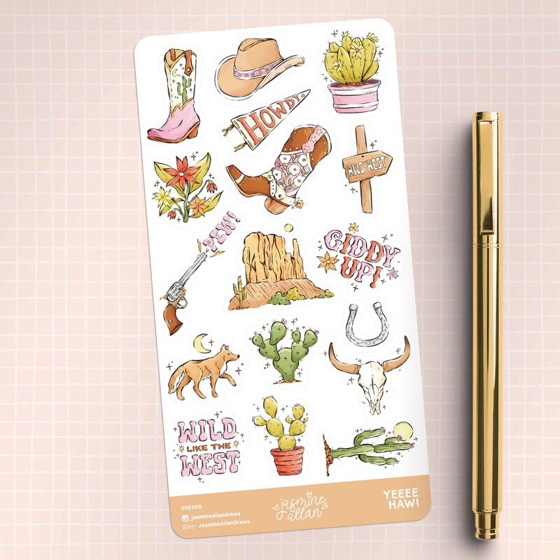 Western Stickers - Etsy