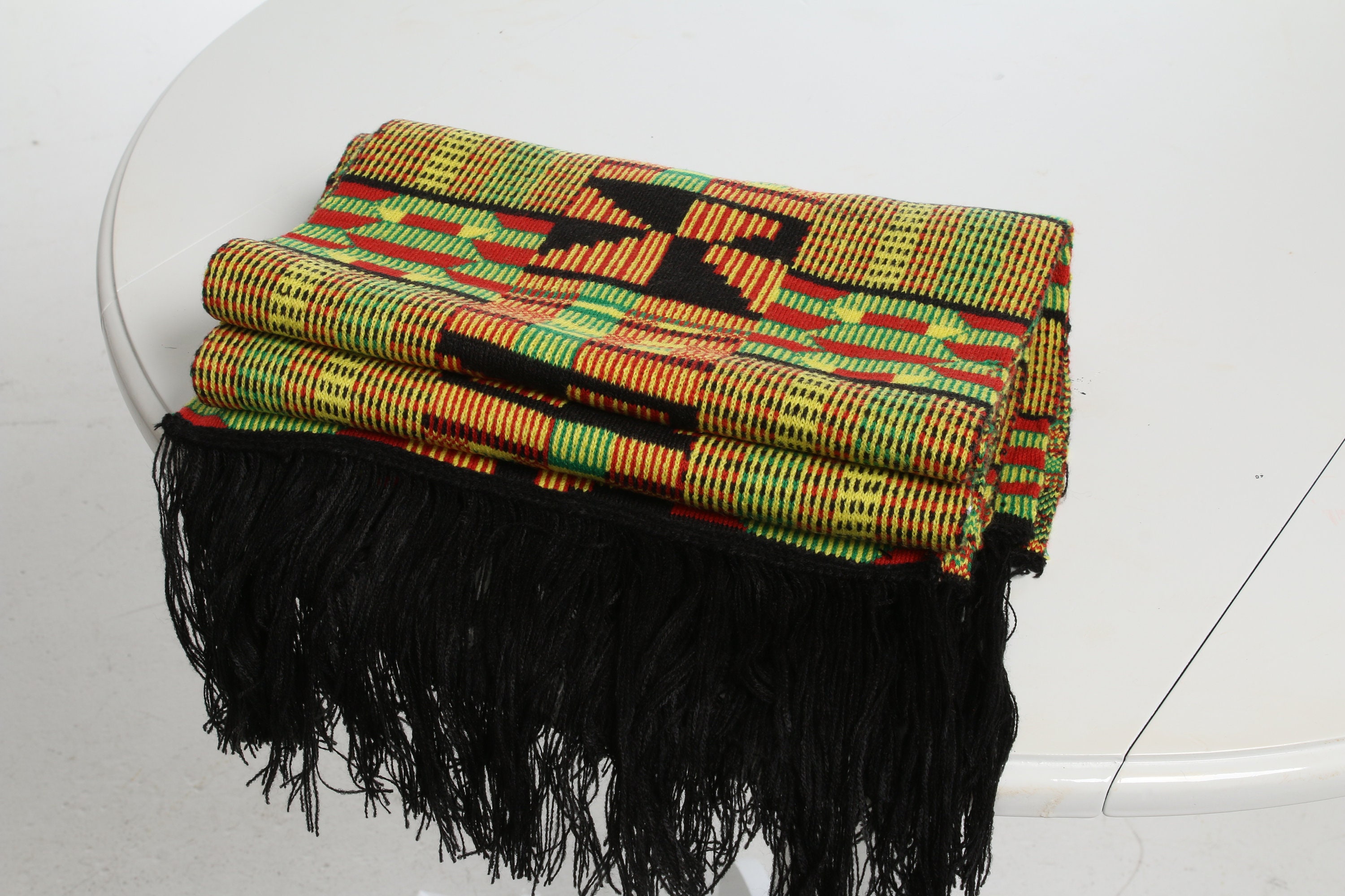 Unisex Kente African Knit Winter Scarf - Etsy