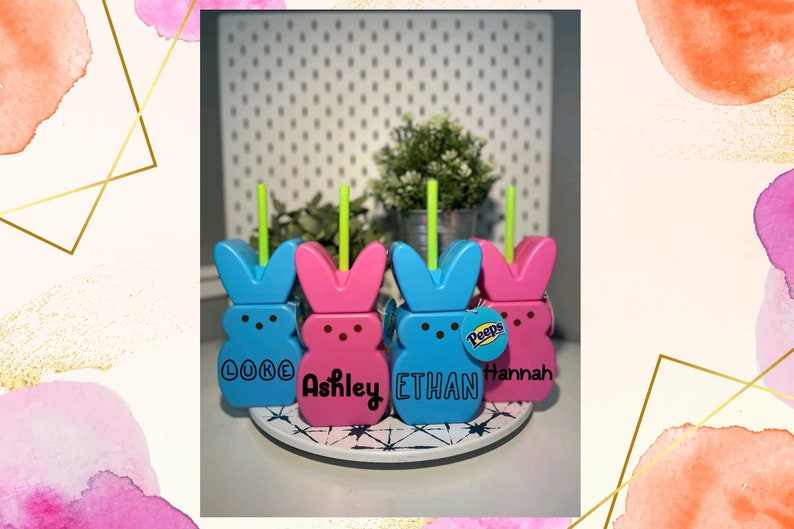Personalized Peeps X Zak! Easter Bunny Kids Tumbler With Straw L Pink Blue Purple Mint Green - Etsy