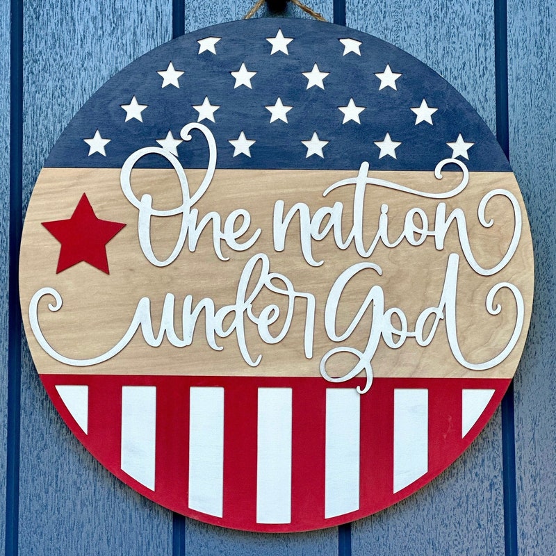 One Nation Under God Sign - Etsy