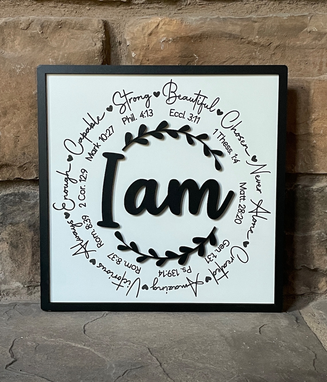 I AM Affirmation Sign/bible Verse/christian Inspiration/scripture Wall ...