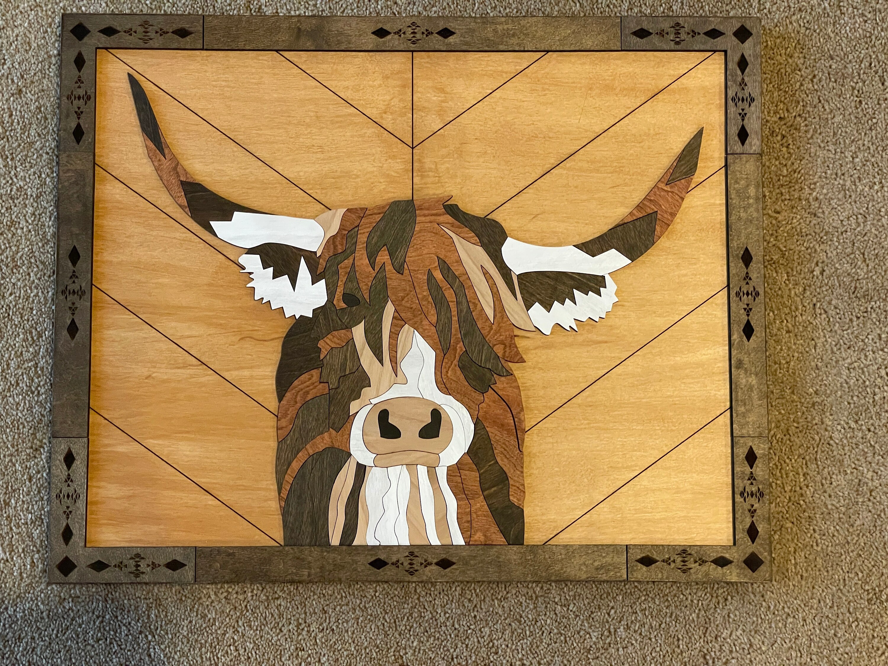 Highland Cow Wood Sign Barn Quilt Wall Art Cow 3d Highland - Etsy