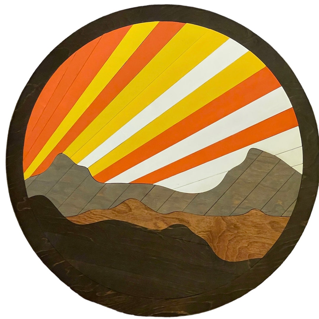 Mountain Barn Quilt Sign, Wood Wall Art, Mountain Art, Home Decor, Wood ...