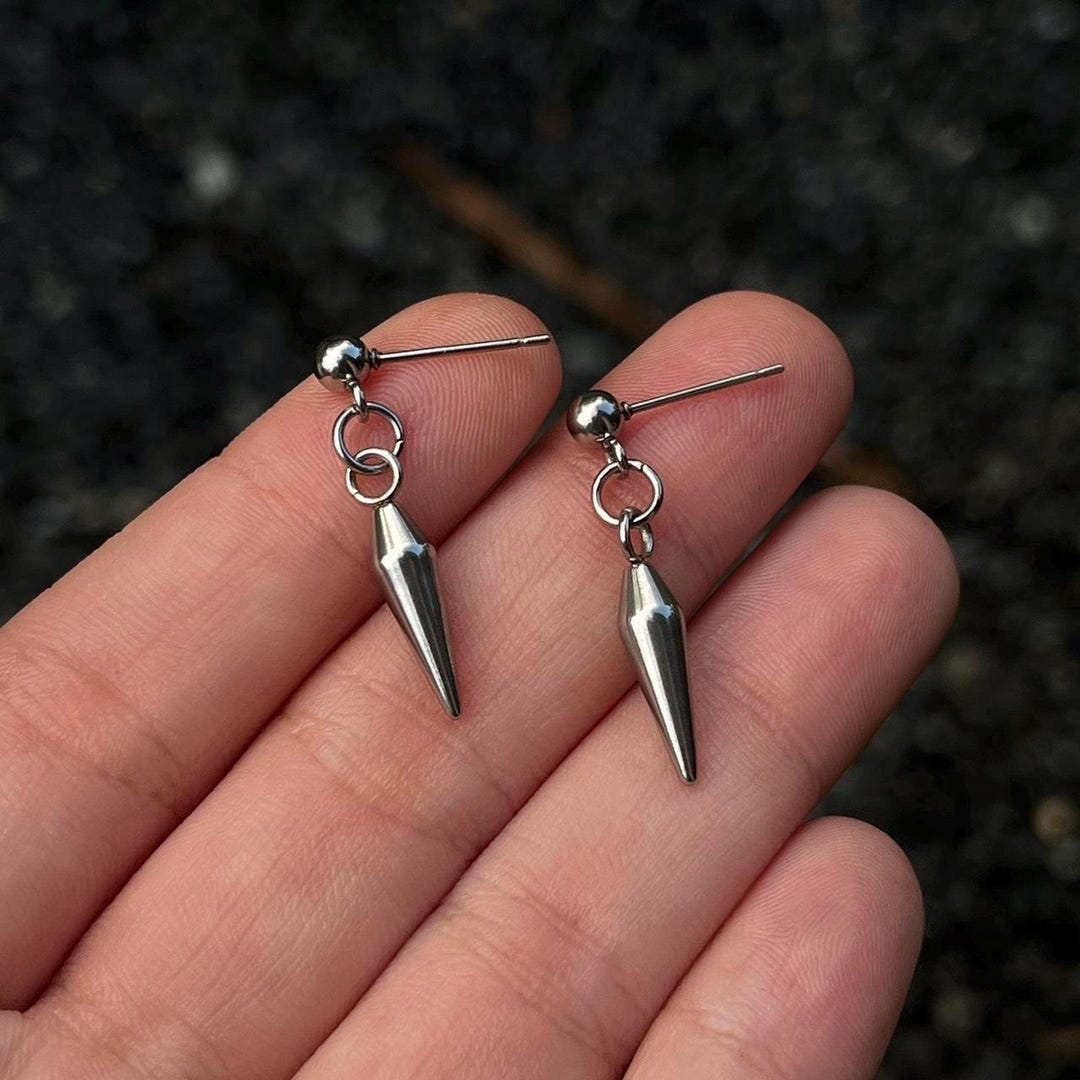 Spike Stud Earrings, Punk Spike Stud Earrings, Grunge Stud Earrings ...