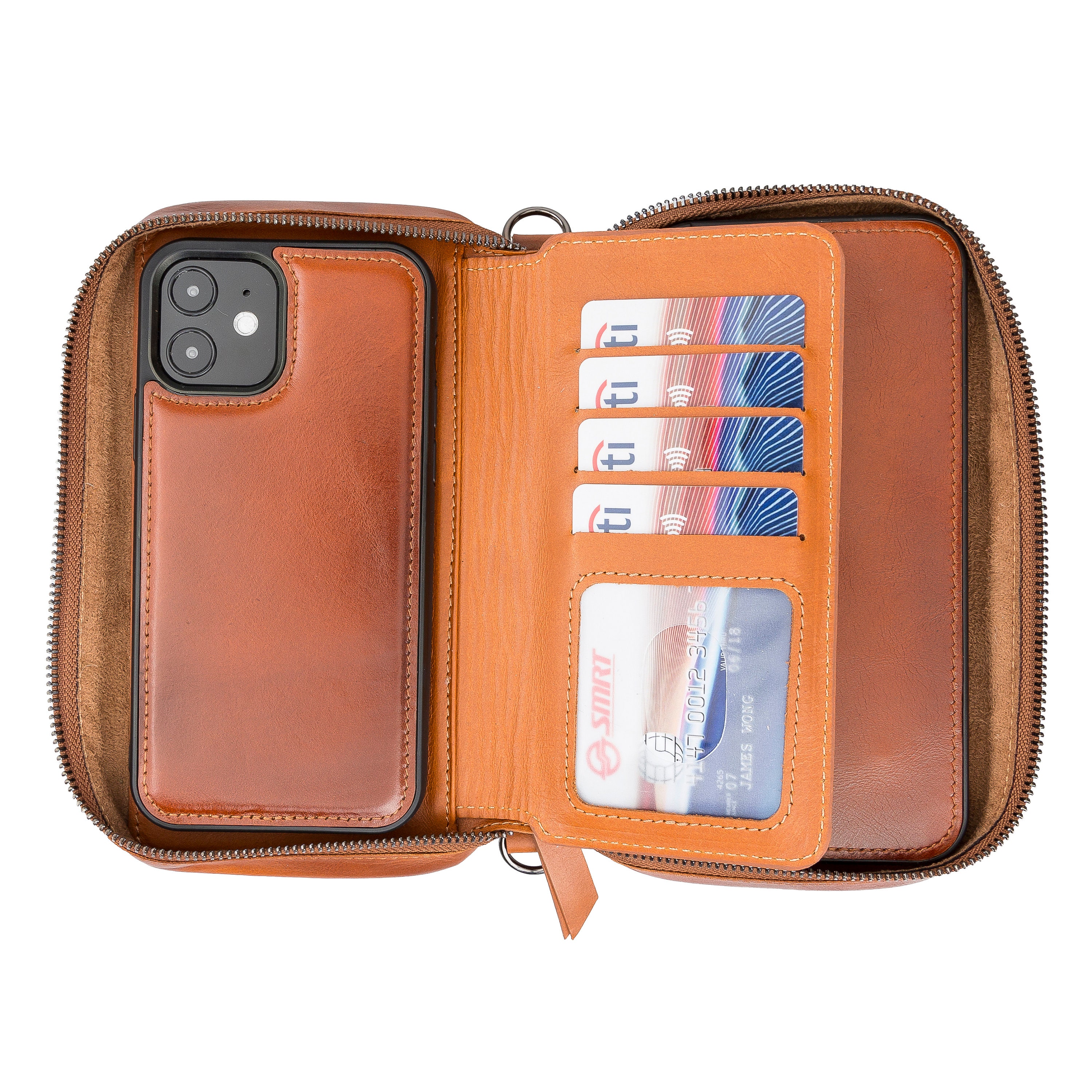 Custom Leather Double Phone Case, Handmade Dual Phone Case, 2 Phone ...