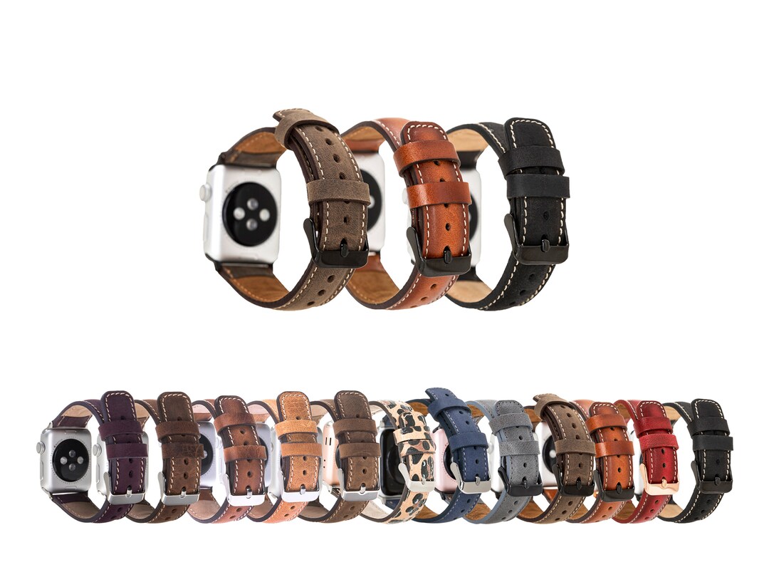 Custom Leather Apple Watch Strap, Apple Watch Band 38, 40, 41, 42, 44 ...