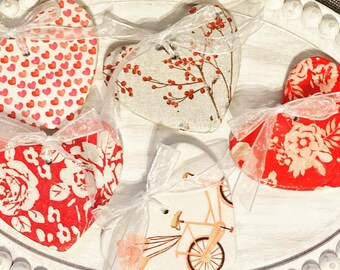 Decoupage Heart Ornaments - Etsy