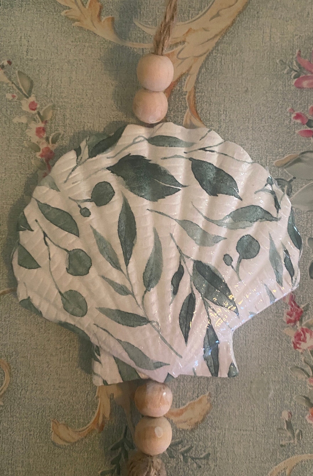 Decoupage Scallop Seashell Ornament: Chinoiserie Decor - Etsy
