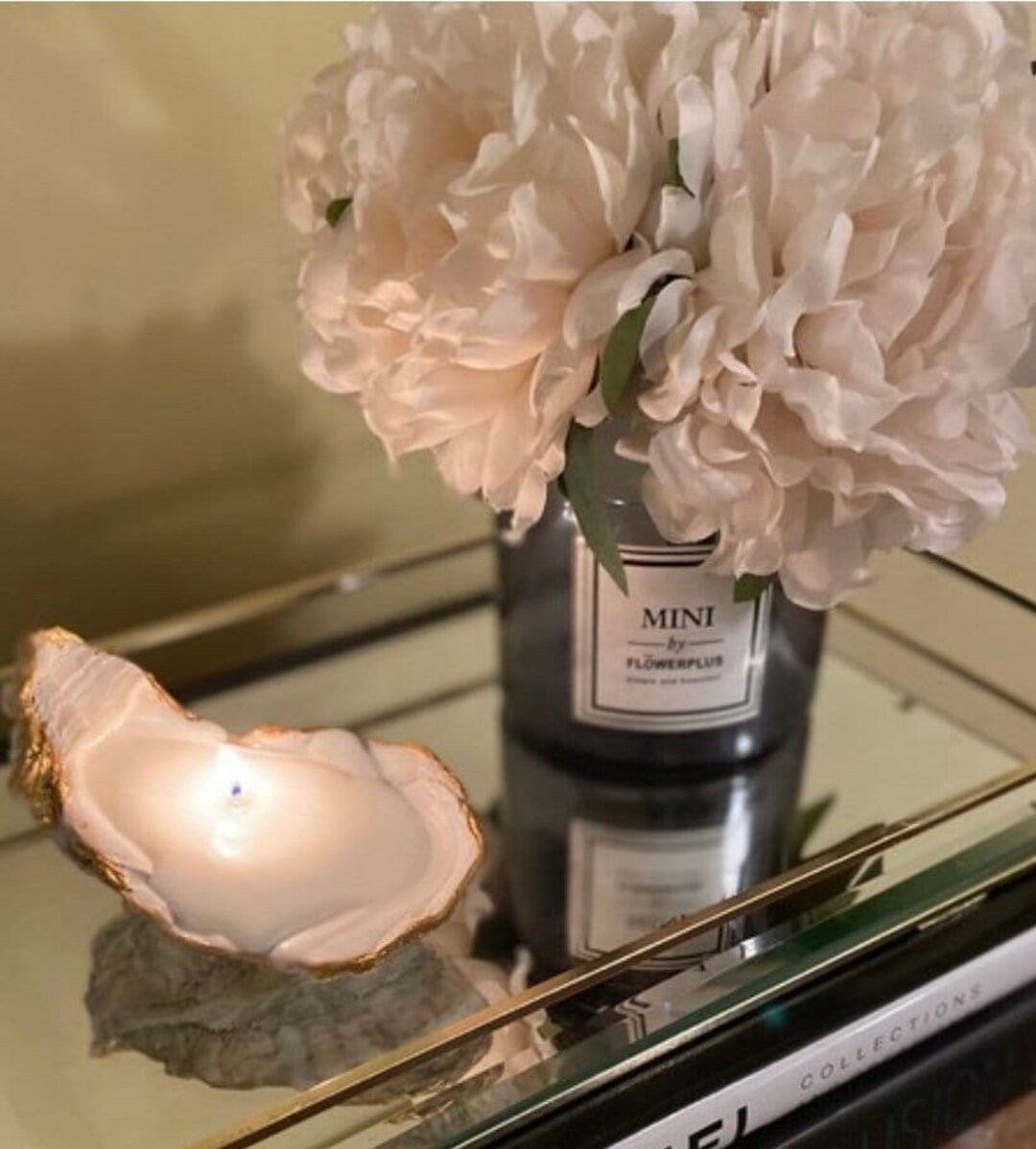 Oyster Shell Soy Candles, Beach Vibe Candle Home Decor, Coastal Home ...