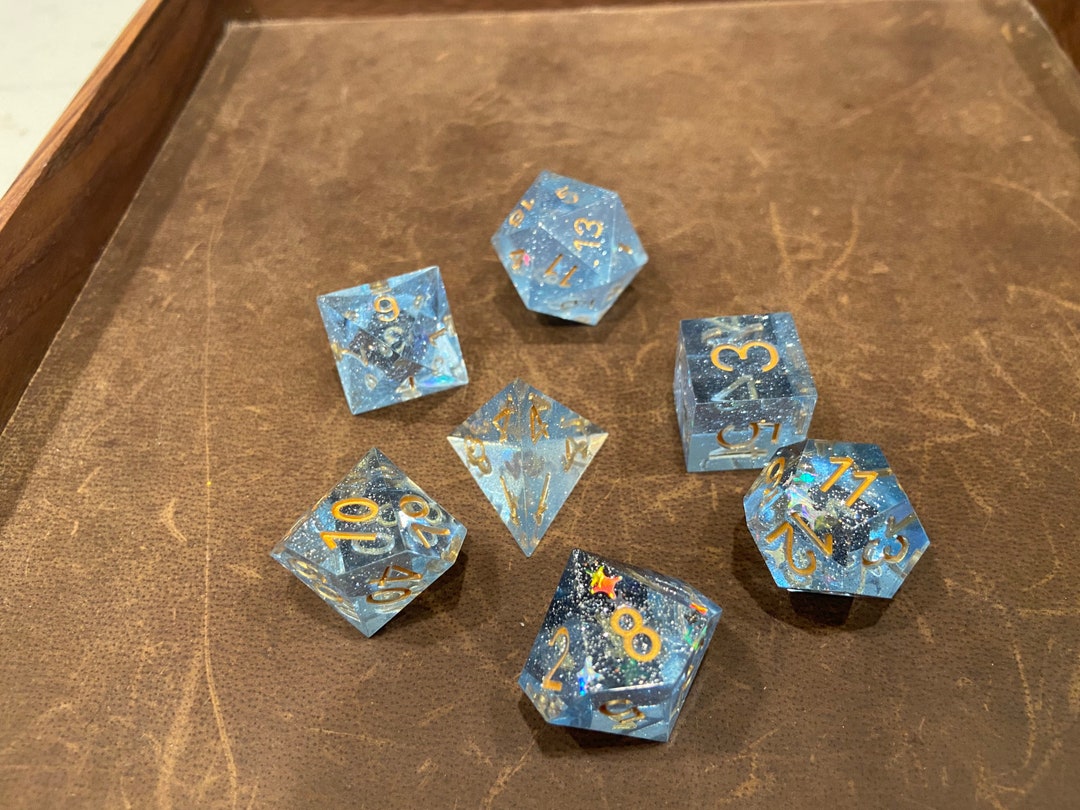 Sparkling Translucent Dice, Sparkling Resin Dice, Tabletop Dice, Dnd ...