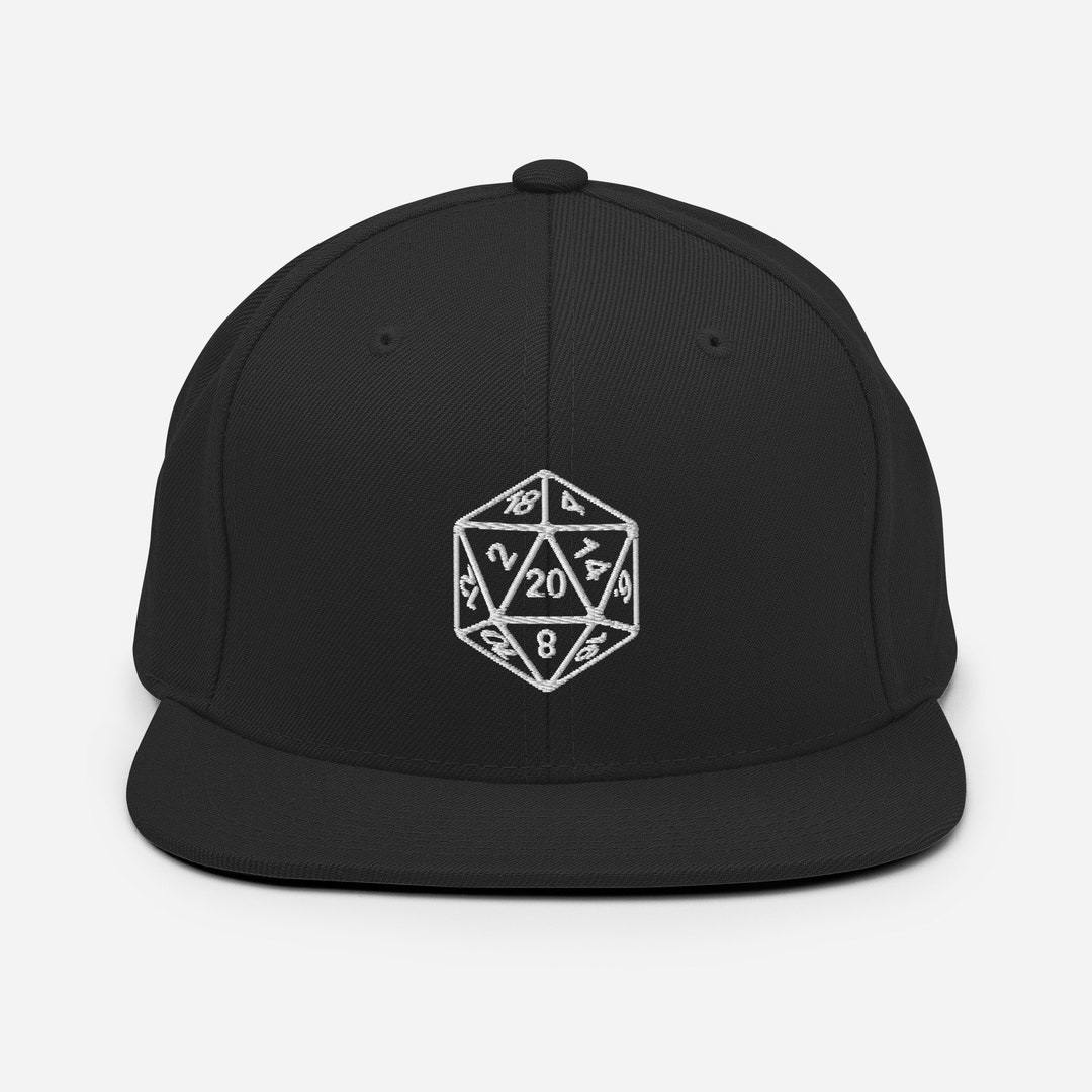 D20 Snapback Hat, D&D Hat, Dnd Hat, Dungeons and Dragons - Etsy