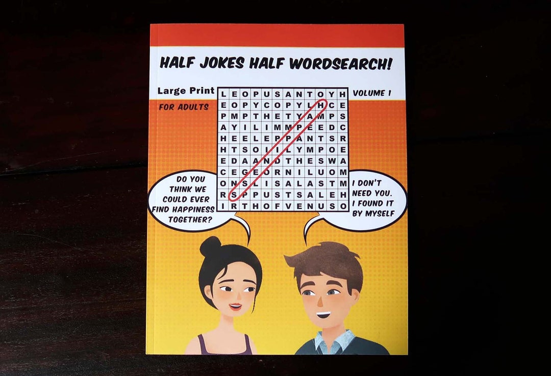 Half Jokes Half Wordsearch - Etsy