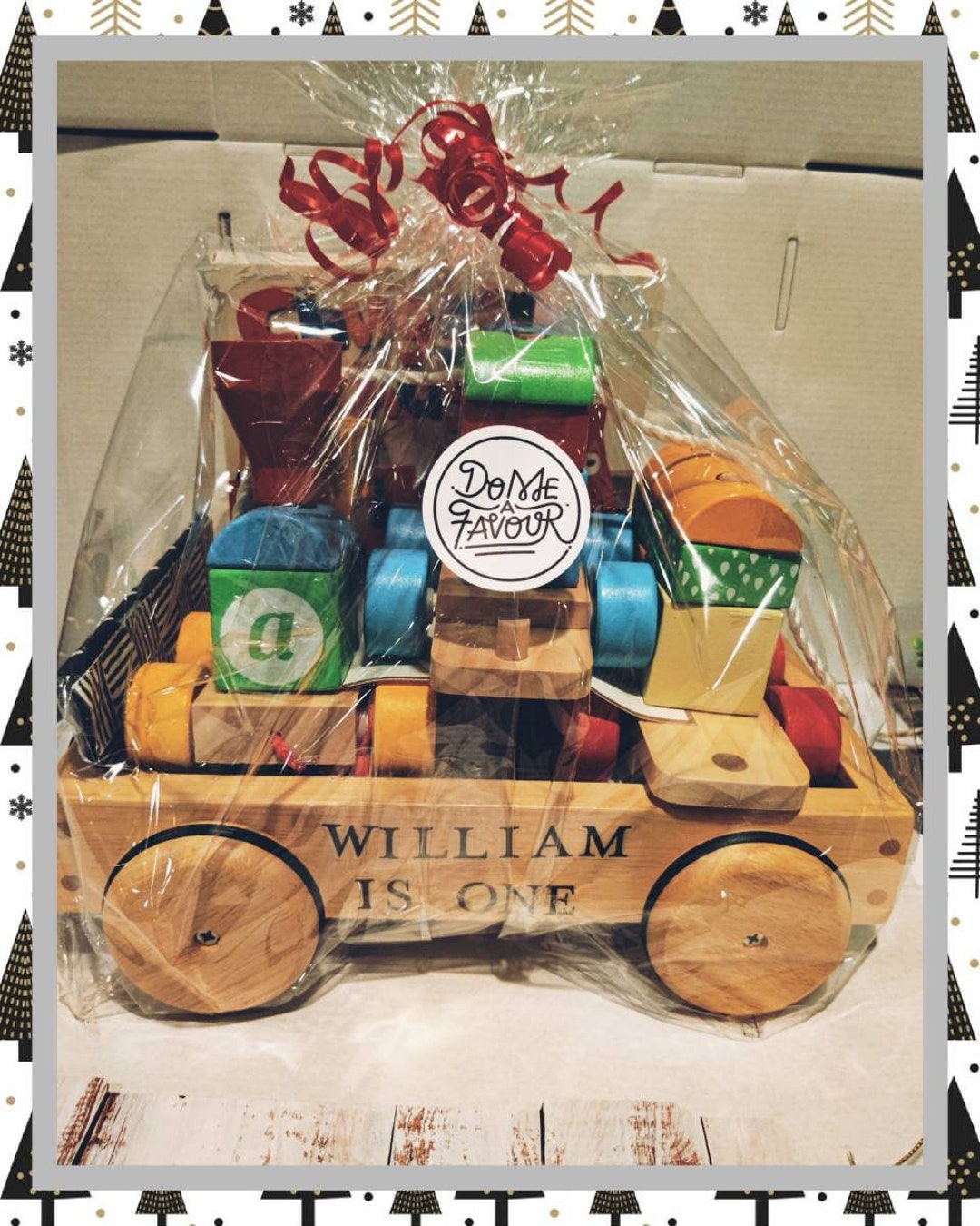 Custom Train Birthday Gift Set, Personalized Baby Gift , Newborn Gift ...