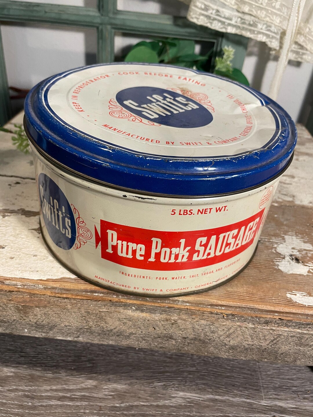 Swift's Pure Pork Sausage Tin Chicago Illinois - Etsy
