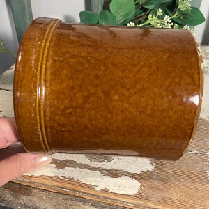 Vintage Brown Glaze Crock 5.5x5 - Etsy