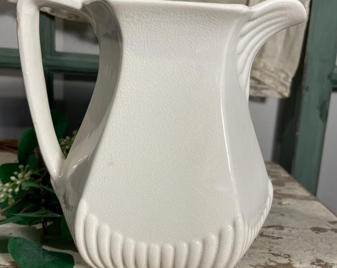 Antique Ironstone Pitcher WM Adams & Sons England 7x7 Early 1900's - Etsy
