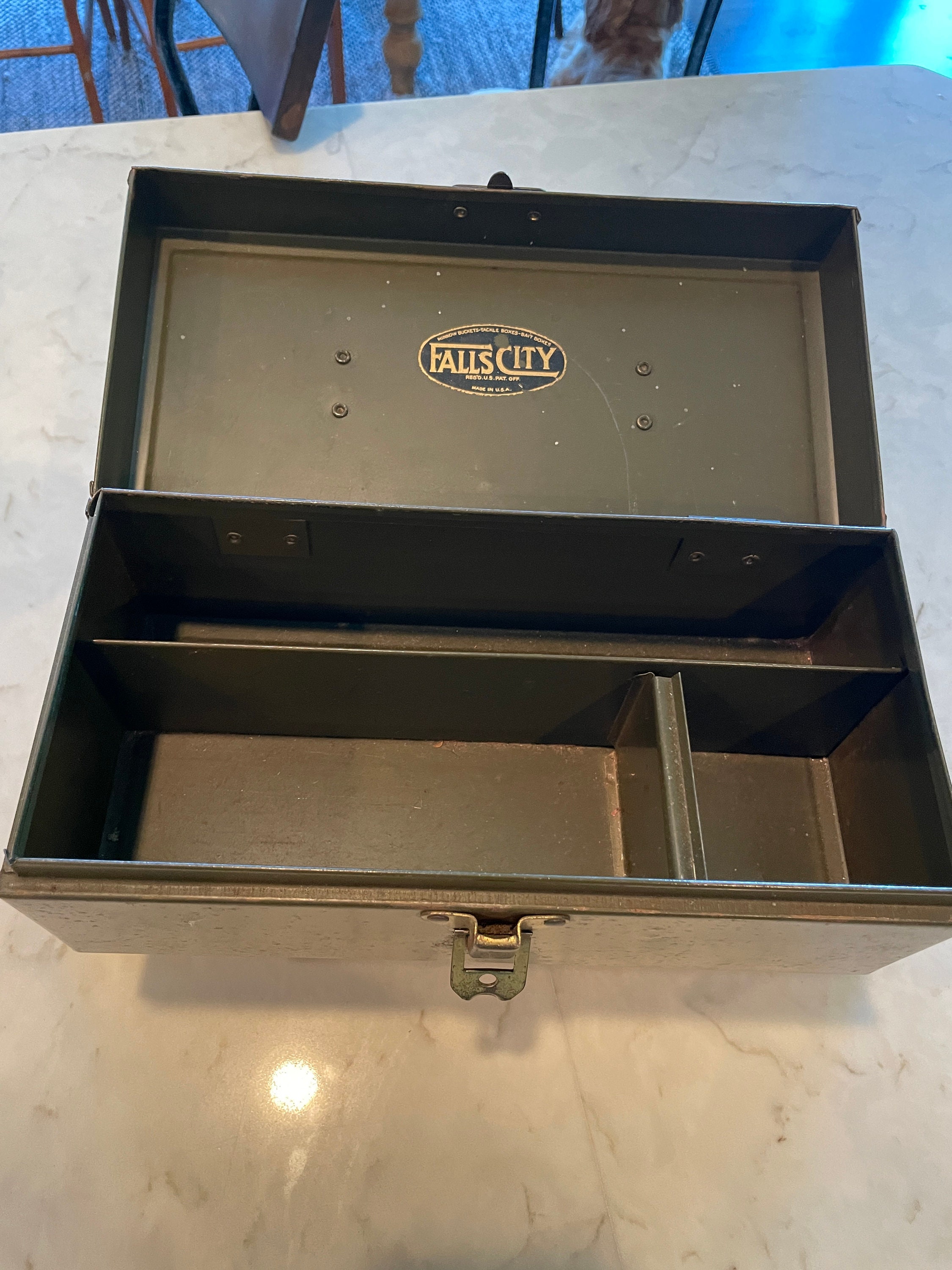 Vintage Falls City Metal Tackle Box Bait Box Made in the USA - Etsy