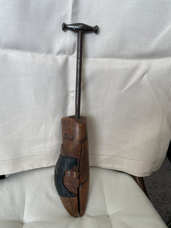 Vintage antique wooden boot - Gem