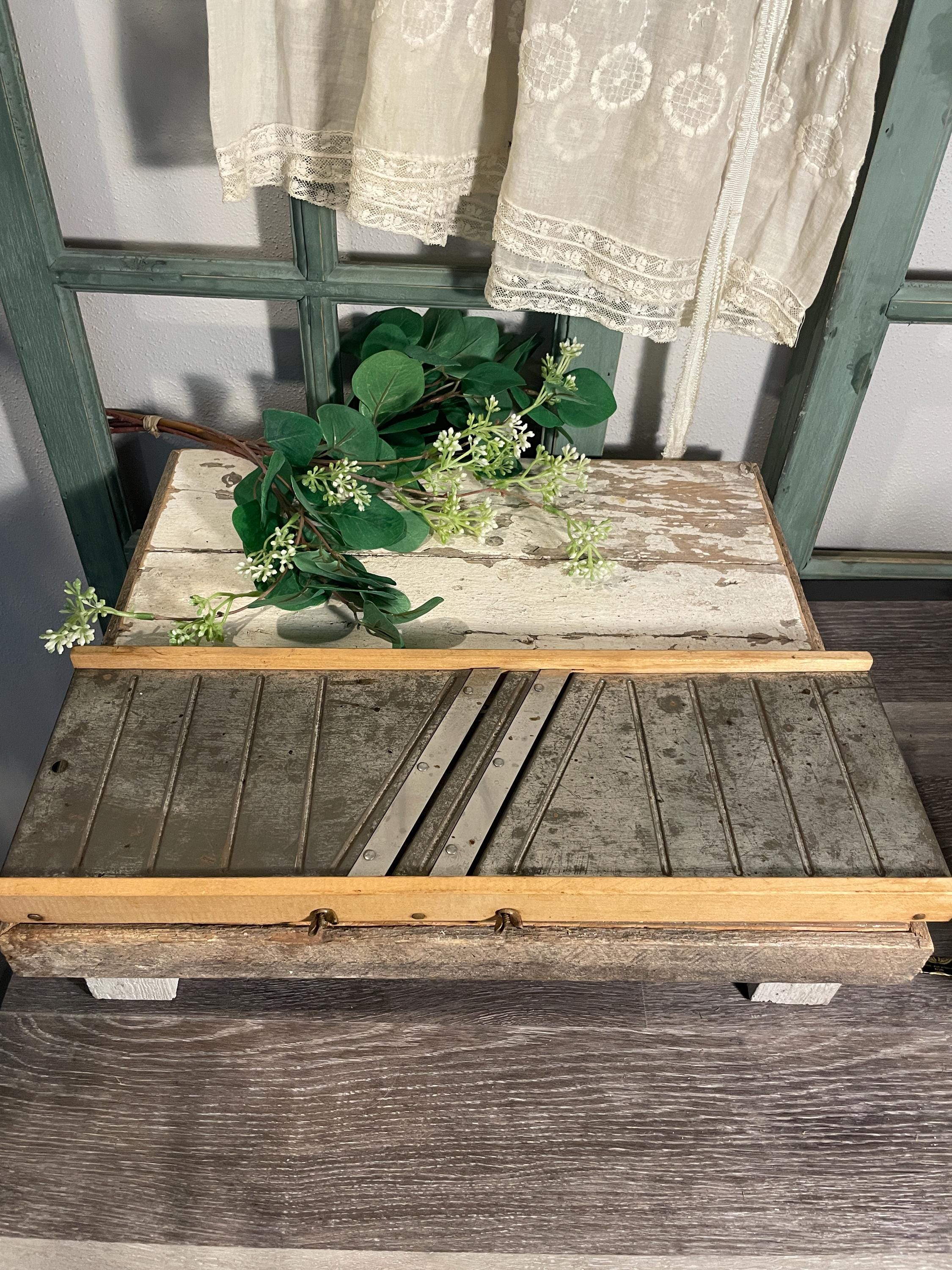 Vintage Wood and Metal Cabbage Slicer Madoline Primitive - Etsy