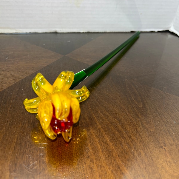 Glass Flowers Long Stem - Etsy