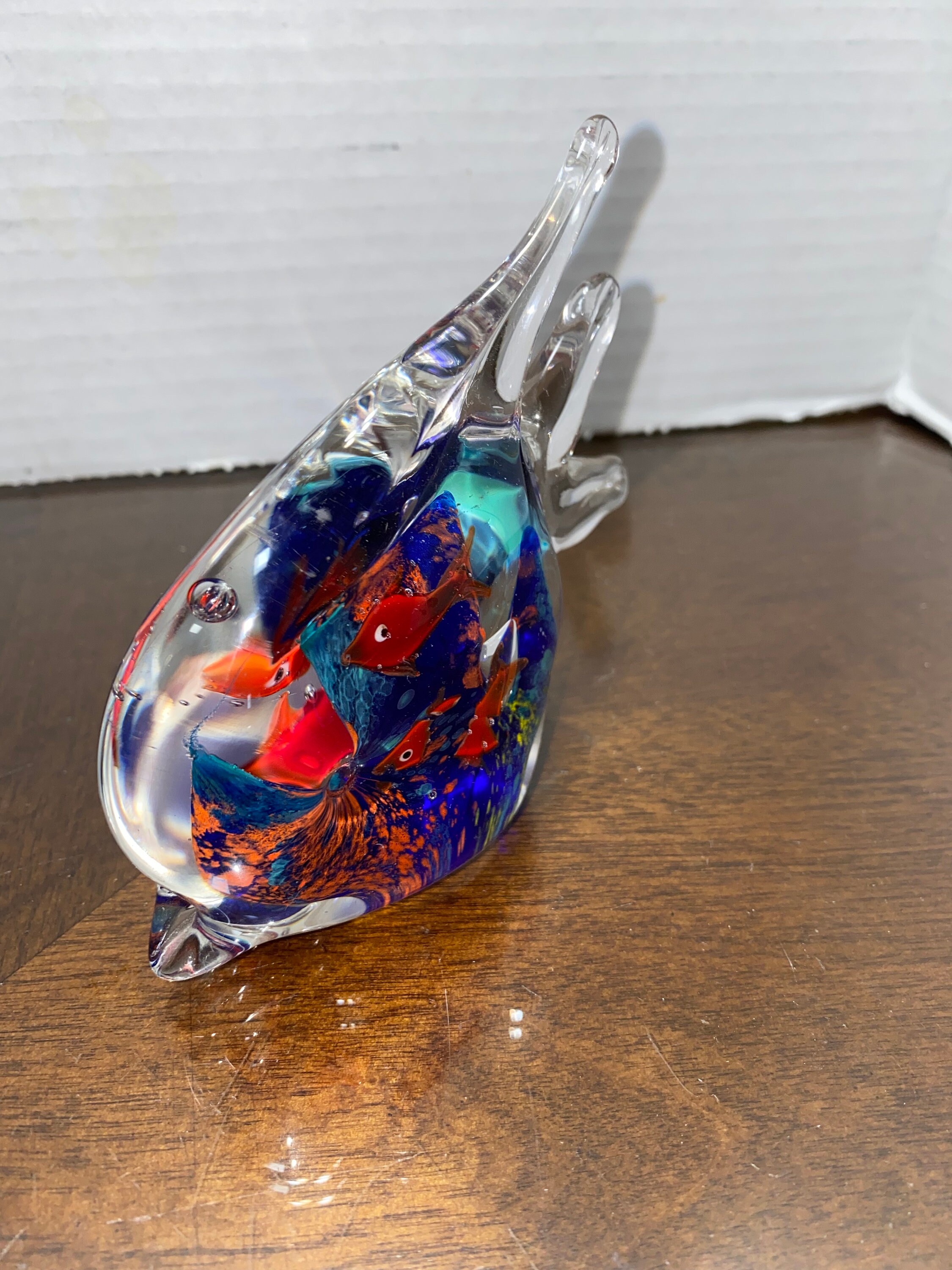 Murano Art Glass Fish Shaped Paperweight Aquarium Angelfish - Etsy