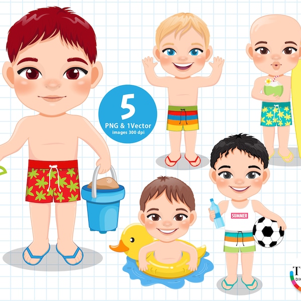 Valentine's Day Clipart, Valentine Kids Clipart, Boy and Girl, Love ...