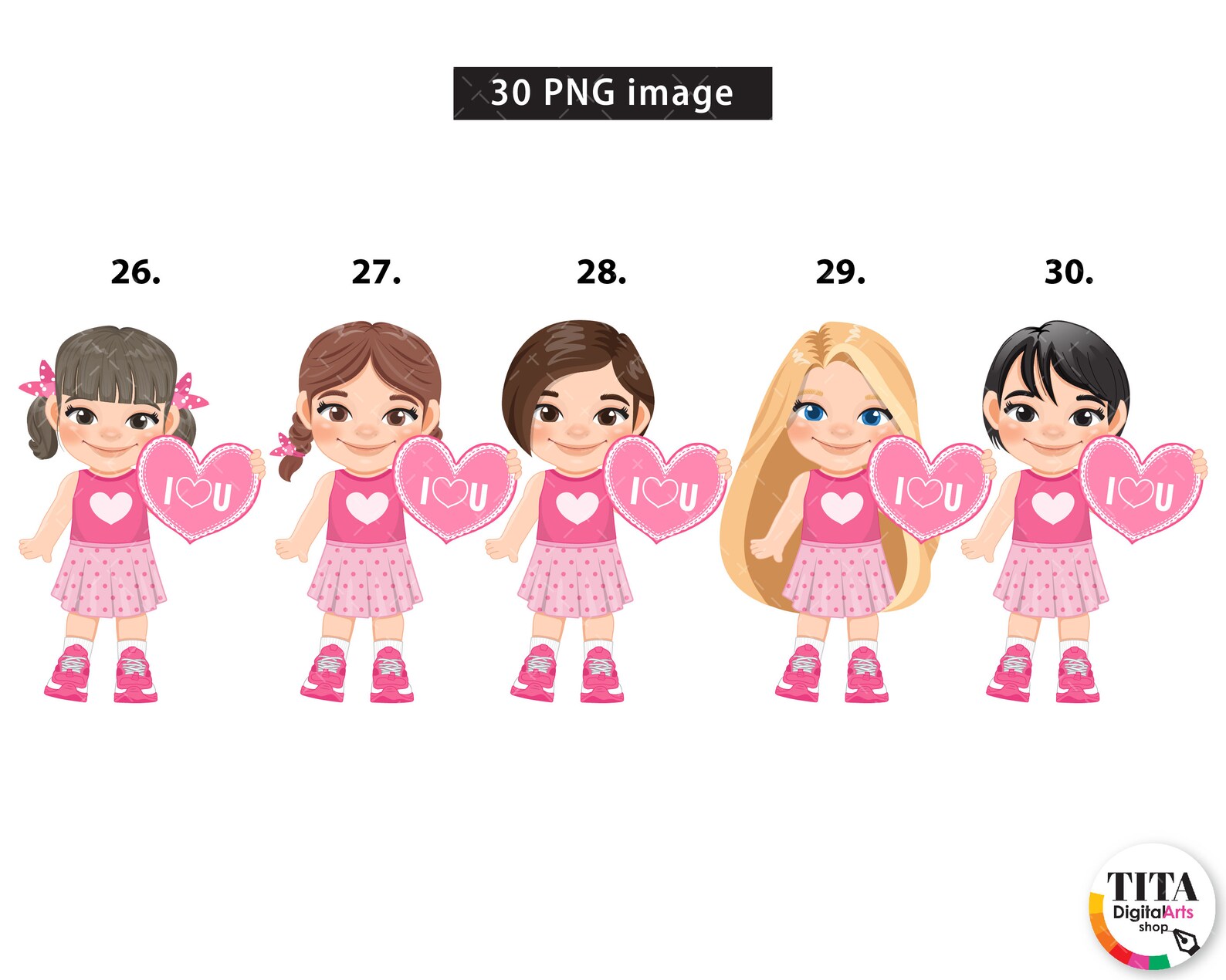 Valentine's Day Clipart Valentine Kids Clipart Boy and - Etsy