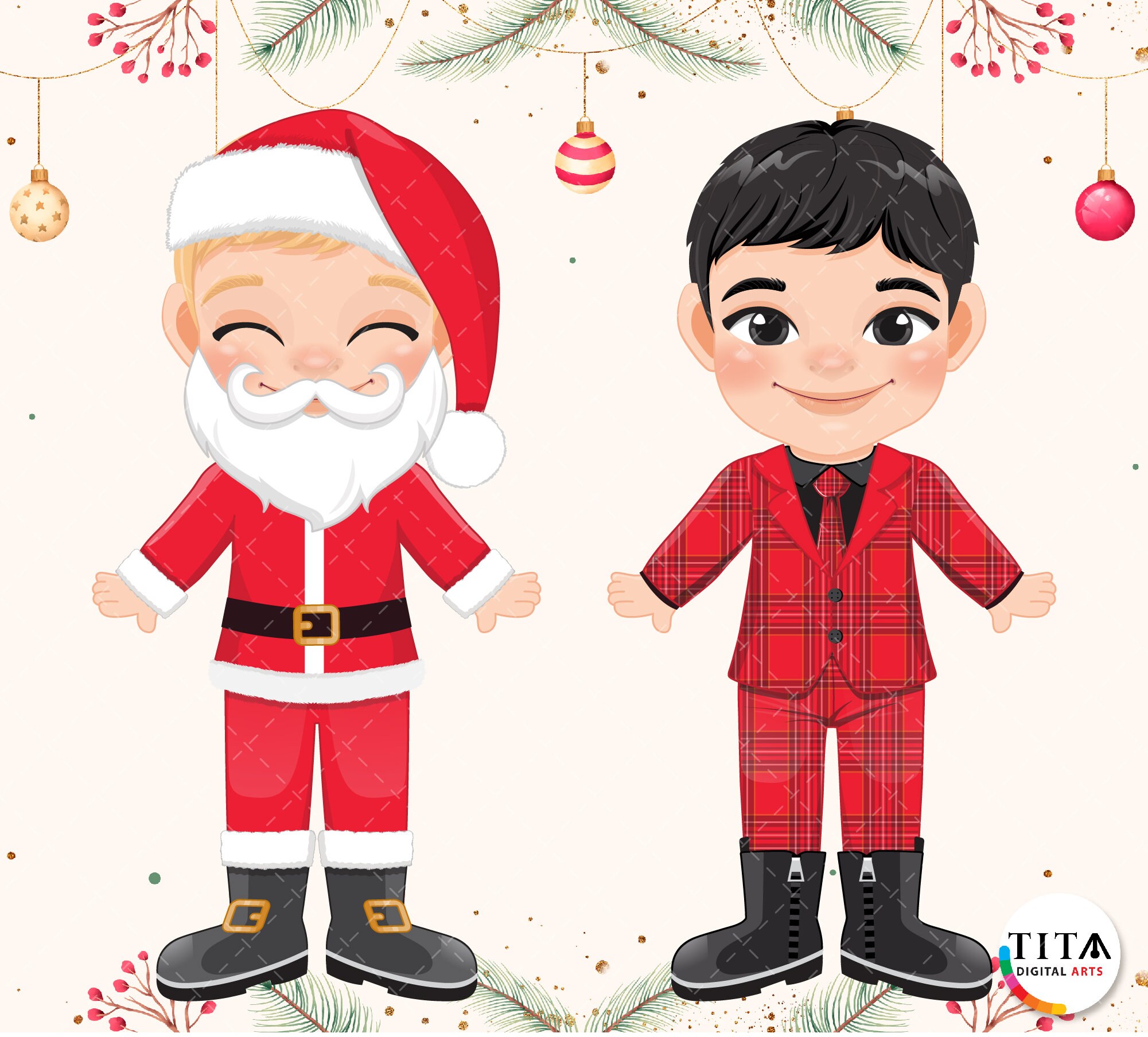 Paper Dolls Boys Clipart, Christmas Outfits Boy, Winter Outfits, Casual ...