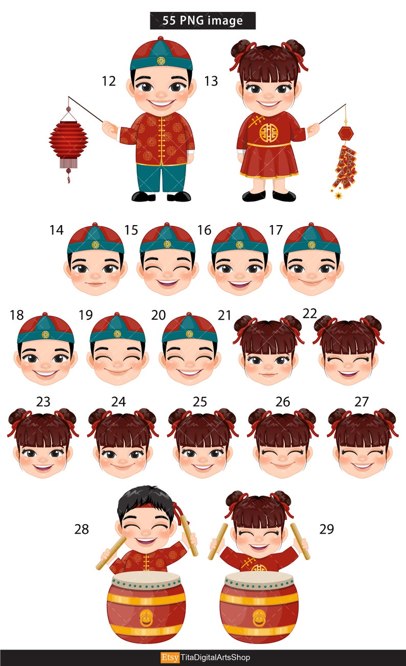 Chinese New Year Clipart, Chinese Clipart, New Year Clipart, Lunar New ...