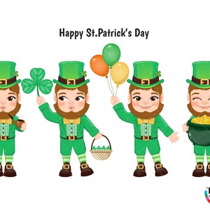 St. Patrick Day Clipart Leprechaun Clipart Saint - Etsy