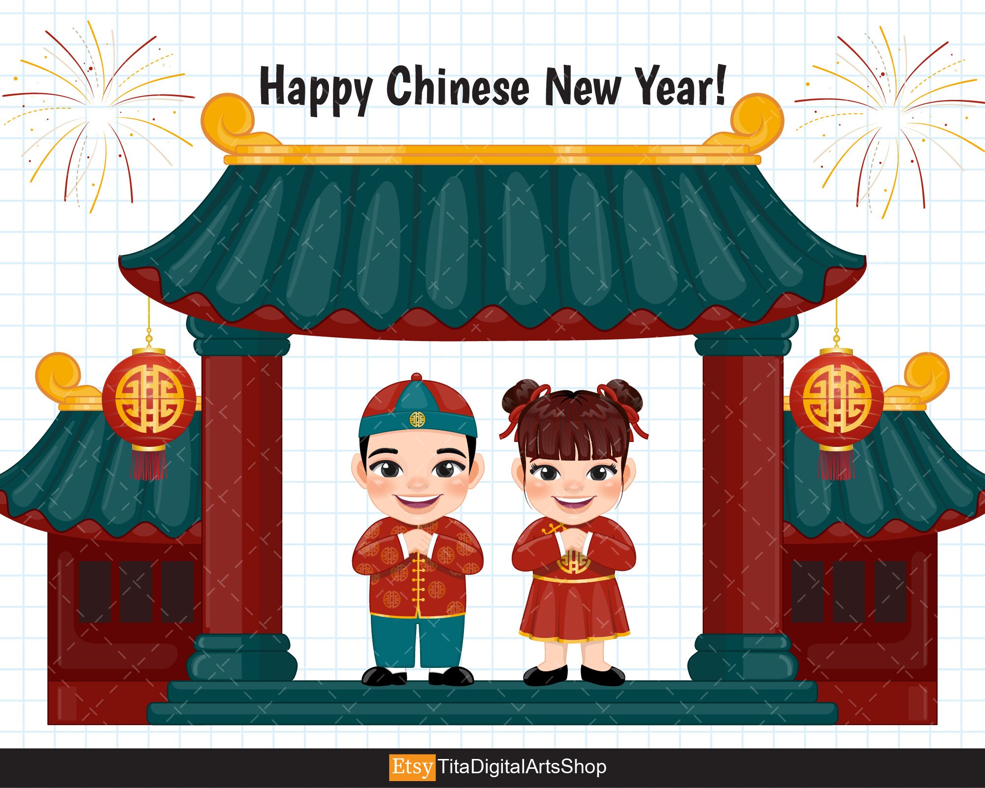 Chinese New Year Clipart, Chinese Clipart, New Year Clipart, Lunar New ...