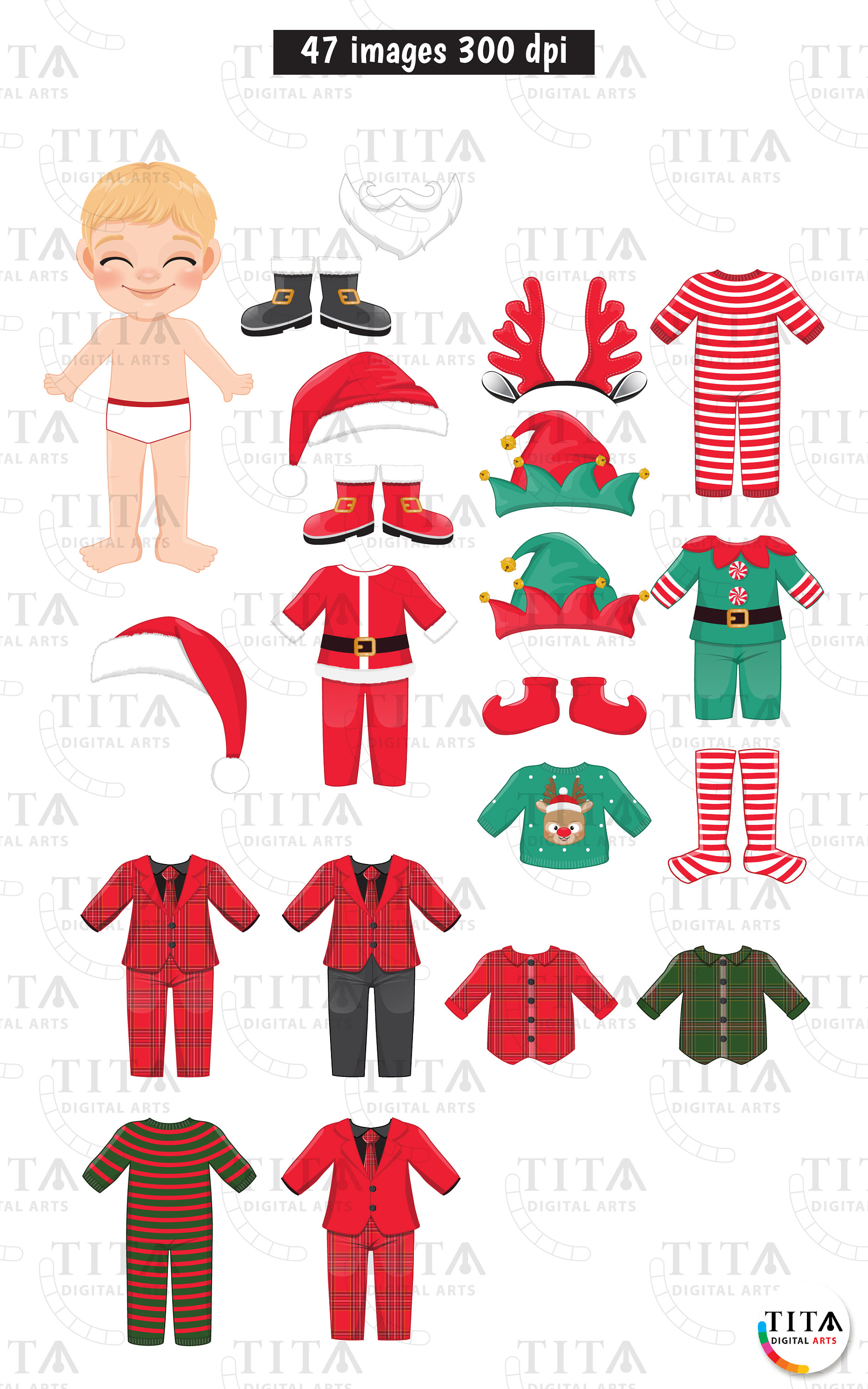 Paper Dolls Boys Clipart, Christmas Outfits Boy, Winter Outfits, Casual ...