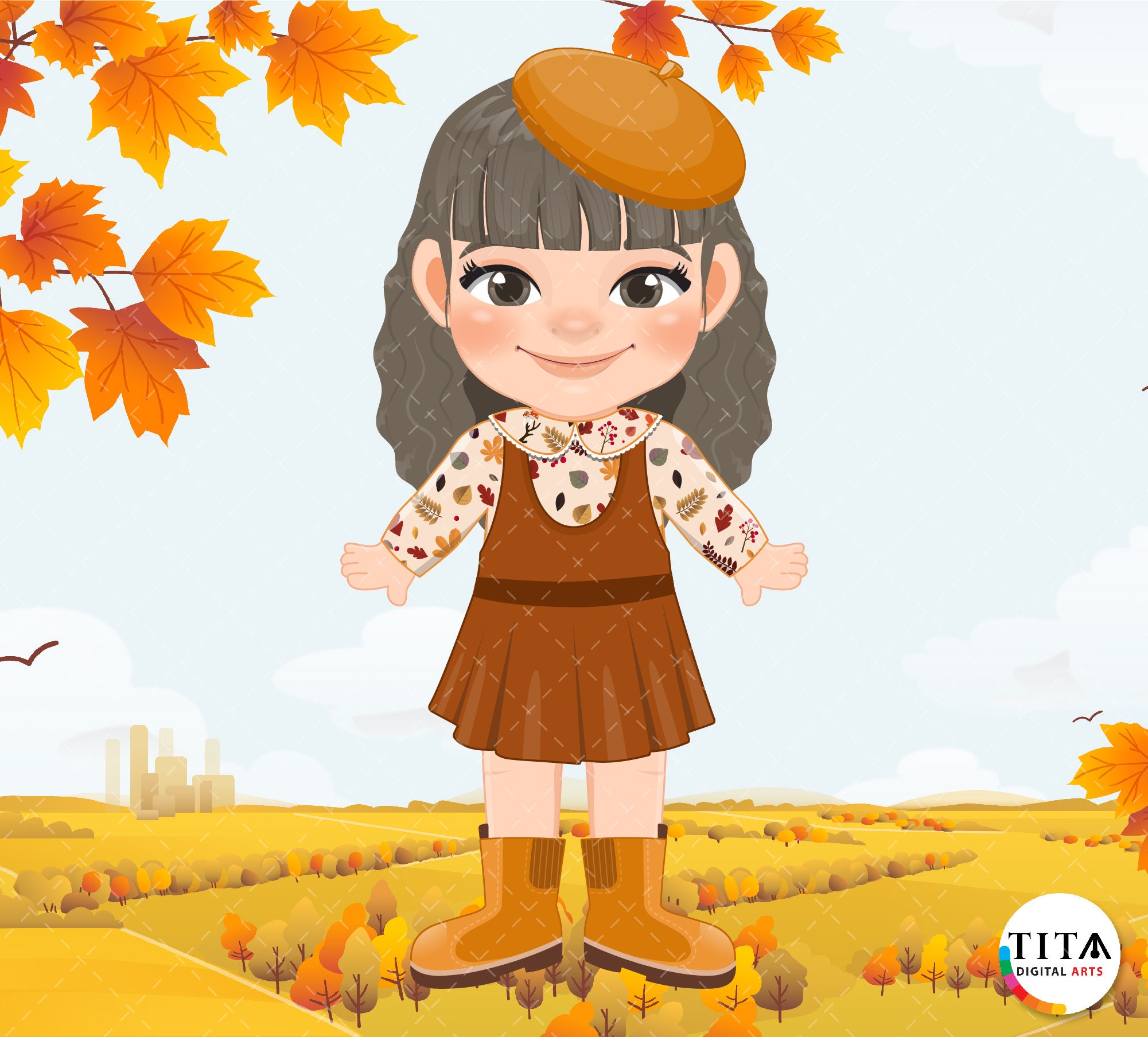 Paper Dolls Girls Clipart, Autumn Outfits Girl, Cozy Fall Outfits ...