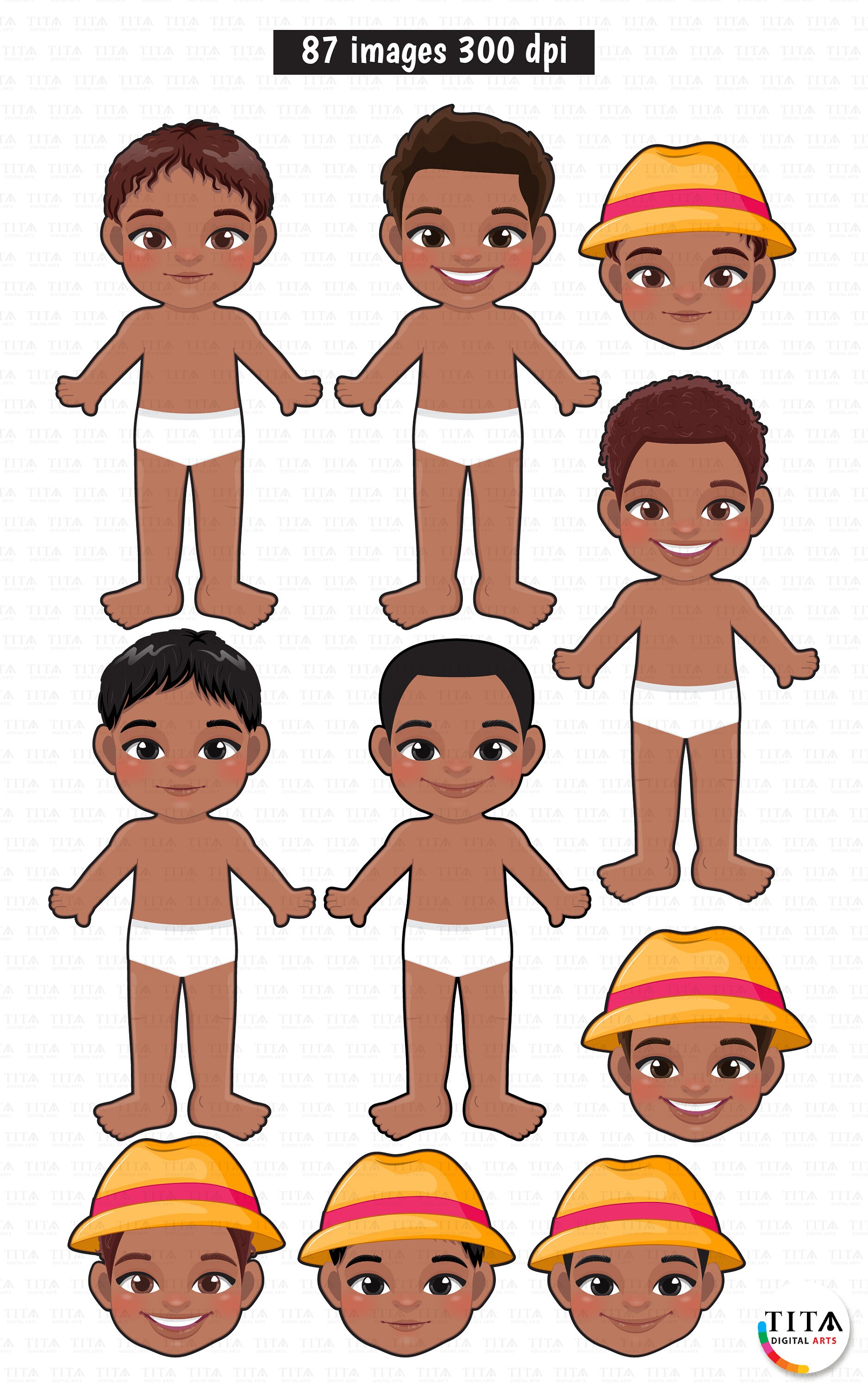 Paper Dolls Boys Clipart, Casual Clothes, Summer Clothes, Winter ...