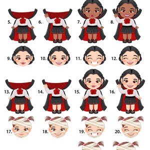 Halloween Clipart, Halloween Girls, Spooky Friends, Mummy, Devil ...