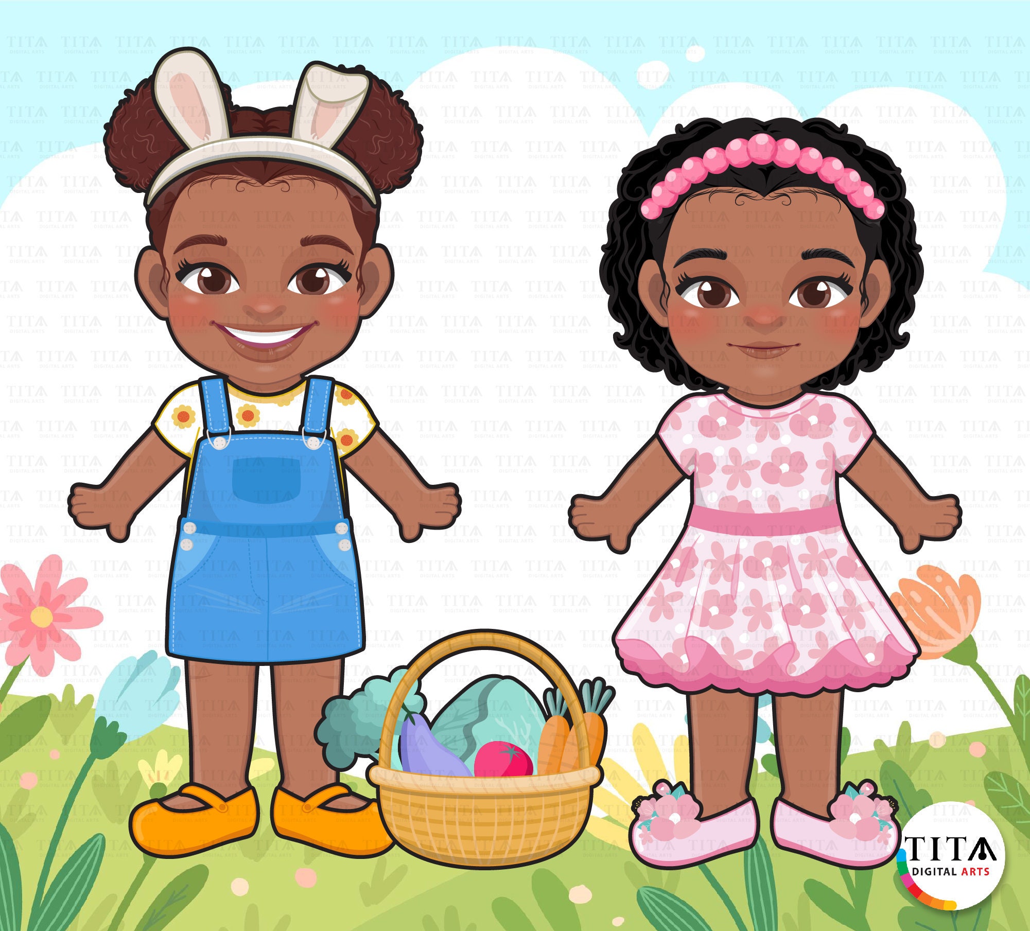 Paper Dolls Girls Clipart, Casual Clothes, Summer Clothes, Winter ...