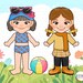 Paper Dolls Girls Clipart, Casual Clothes, Summer Clothes, Winter ...