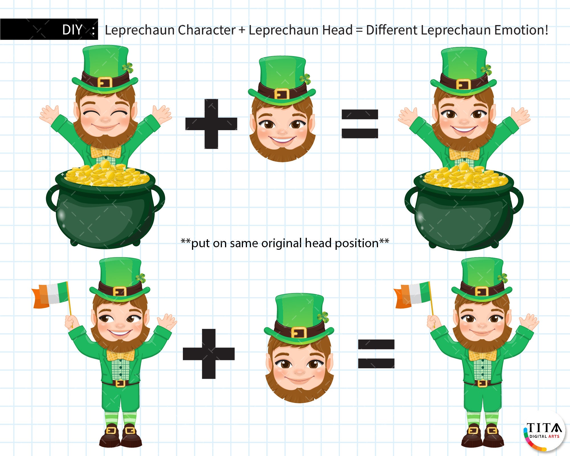 St. Patrick Day Clipart, Leprechaun Clipart, Saint Patrick's Day ...