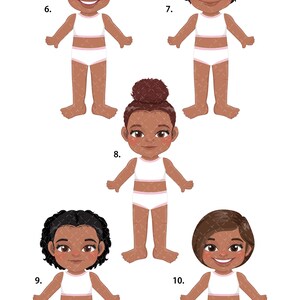 Paper Dolls Girls Clipart Casual Clothes Summer Clothes - Etsy