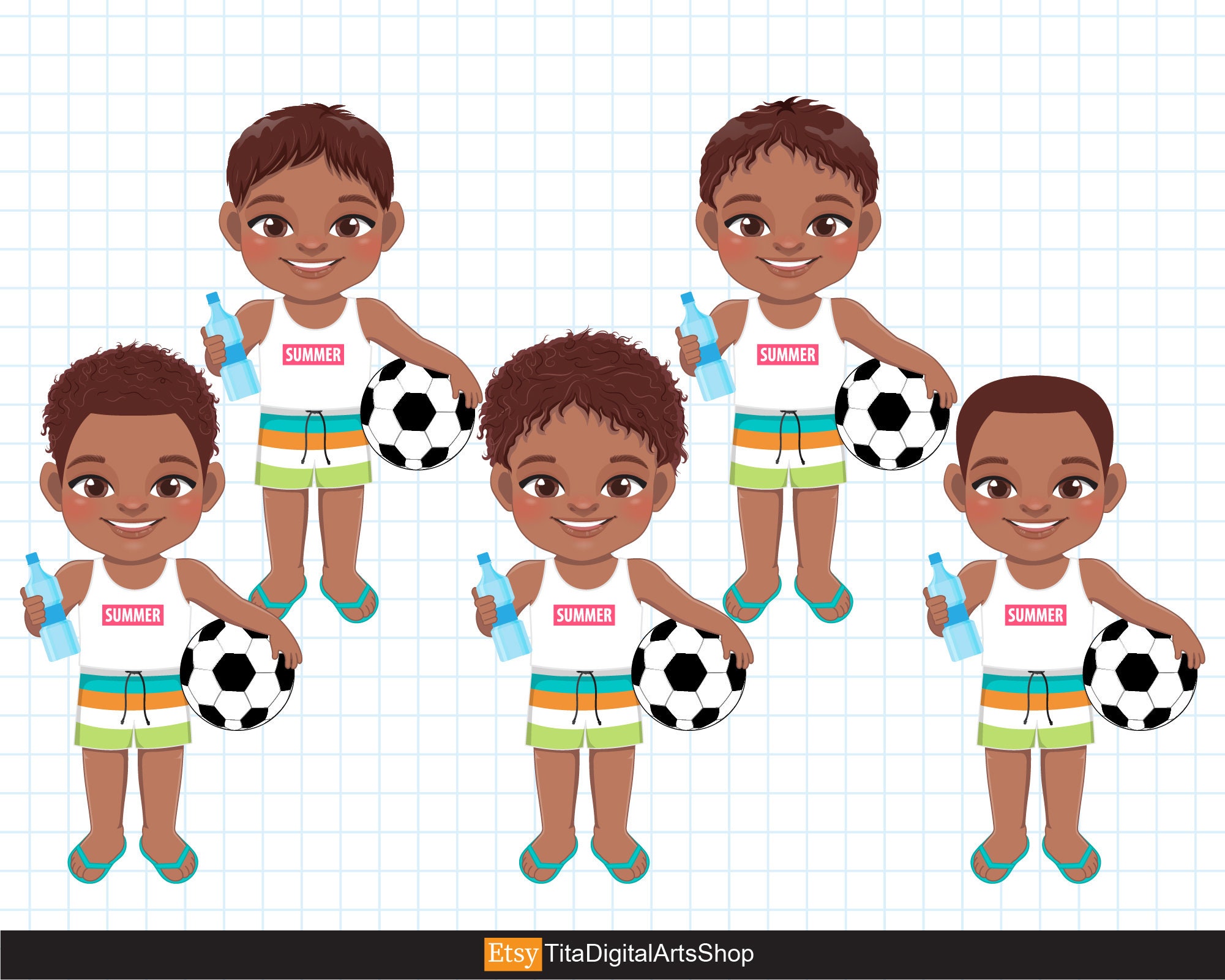 Beach Black Boy Clipart, Beach Clipart, Boy Clipart, Pool Clipart ...