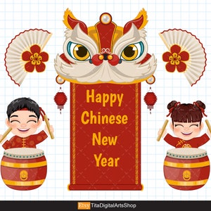 Chinese New Year Clipart, Chinese Clipart, New Year Clipart, Lunar New ...