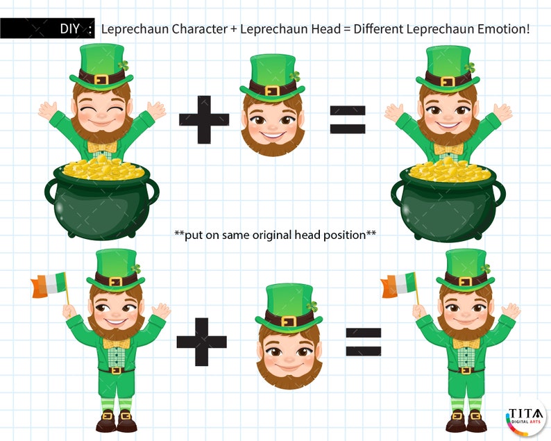 St. Patrick Day Clipart Leprechaun Clipart Saint - Etsy