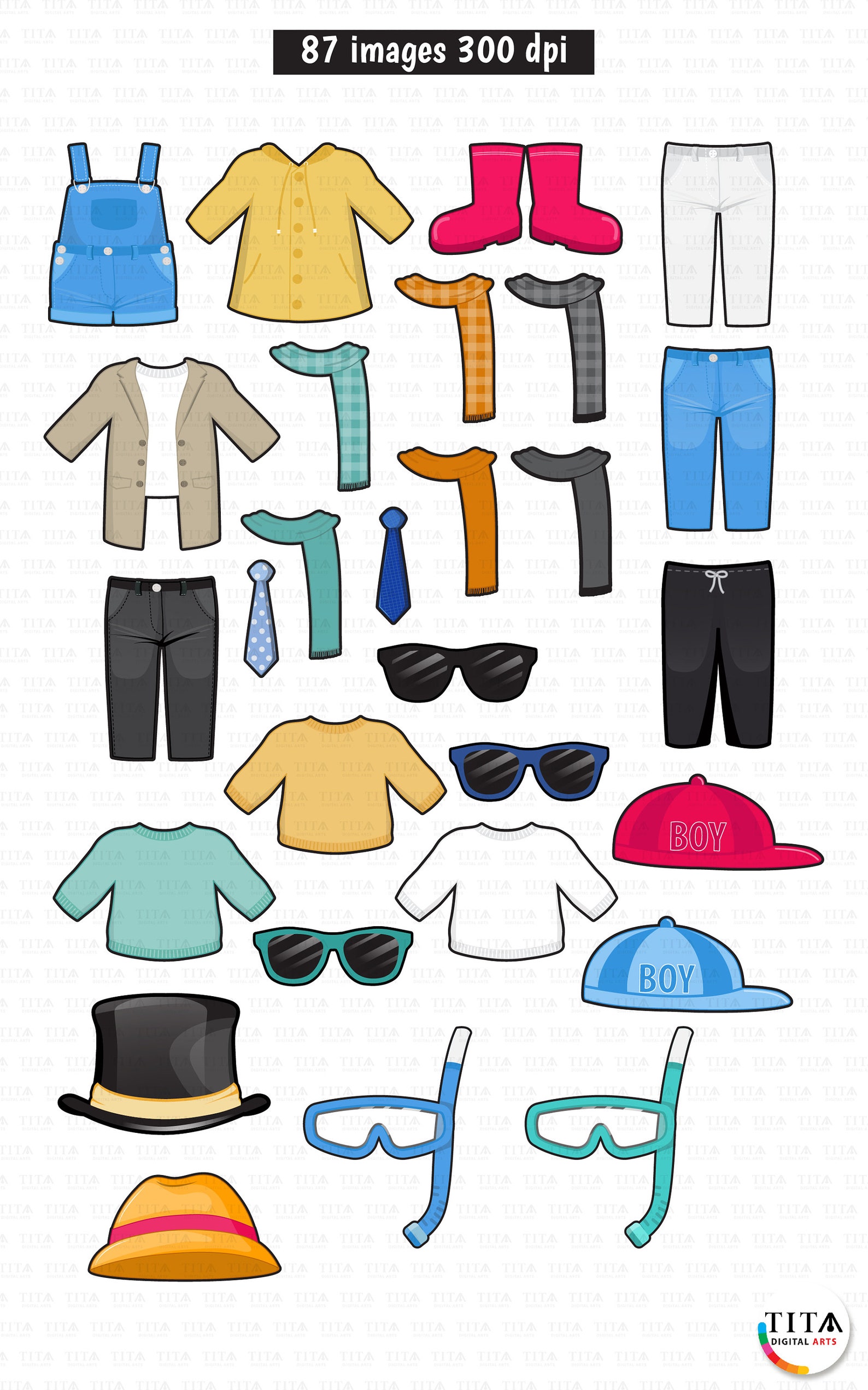 Paper Dolls Boys Clipart, Casual Clothes, Summer Clothes, Winter ...