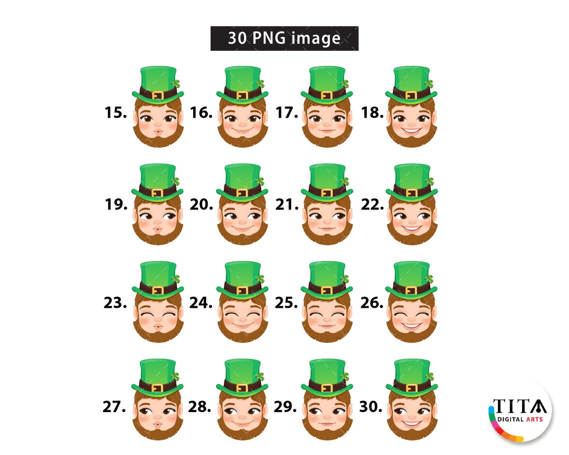 St. Patrick Day Clipart Leprechaun Clipart Saint - Etsy