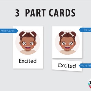 Kids Emotions Clipart, Emotion PNG, Feelings Flashcards, Montessori ...