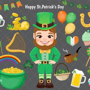 St. Patrick Day Clipart, Irish Clipart, Pot of Gold Clipart, Shamrock ...
