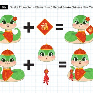 Chinese New Year Clipart, Snake Chinese New Year Clipart, New Year ...