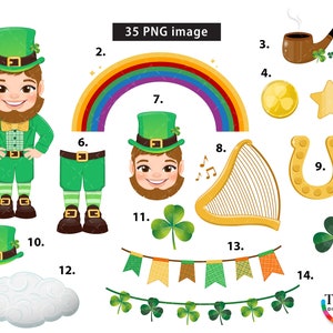 St. Patrick Day Clipart, Irish Clipart, Pot of Gold Clipart, Shamrock ...