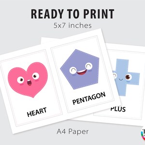 Geometric Shapes Clipart, Basic Shapes Flashcards, Kawaii Shapes ...